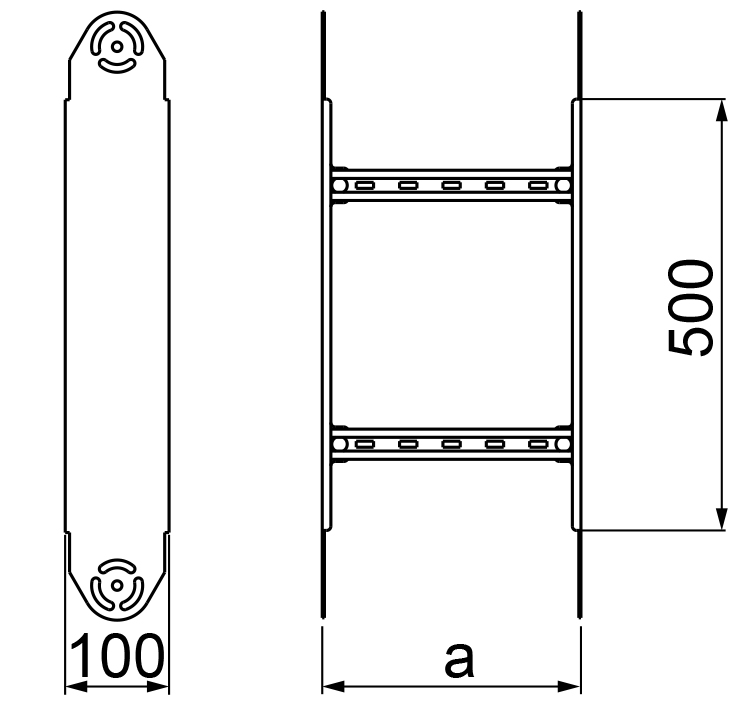 Element of the articulated arch ELDST400H100, sheet thickness 3.0 mm ...