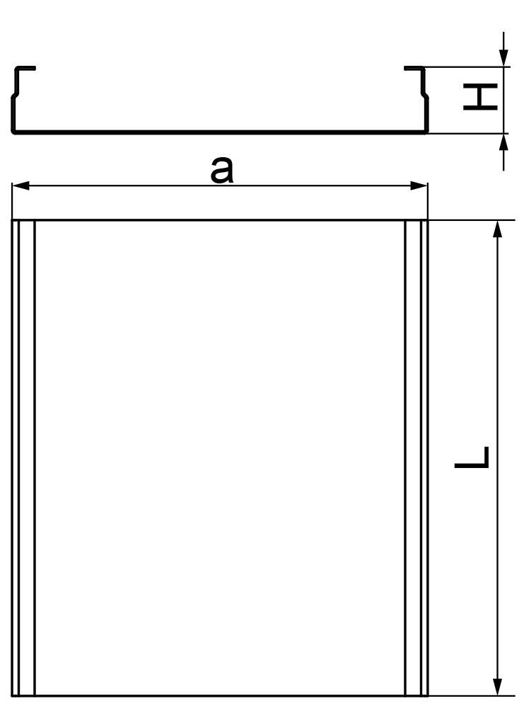 Duct KN240H38/2, sheet thickness 1.0mm /2m/ 530124 - Onninen Wholesale