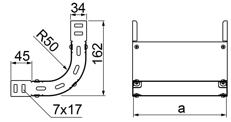 Łuk 90° LUNJ300H30 136345 - Hurtownia Onninen