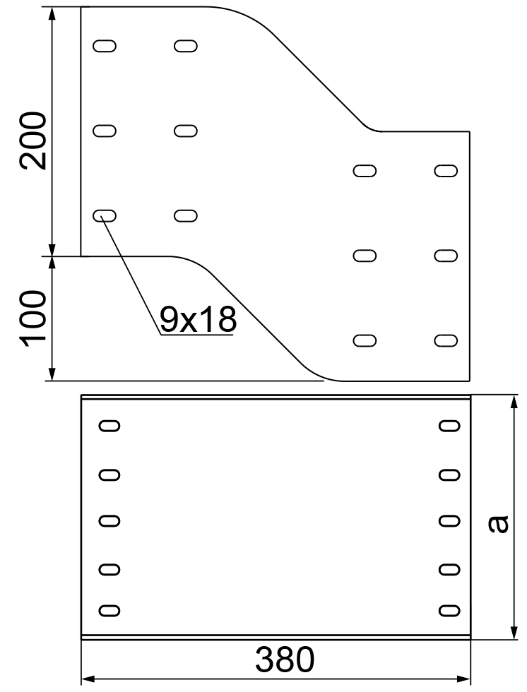 Vertical Bypass OPNZC300H200, sheet thickness 2.0mm 373730 - Onninen ...