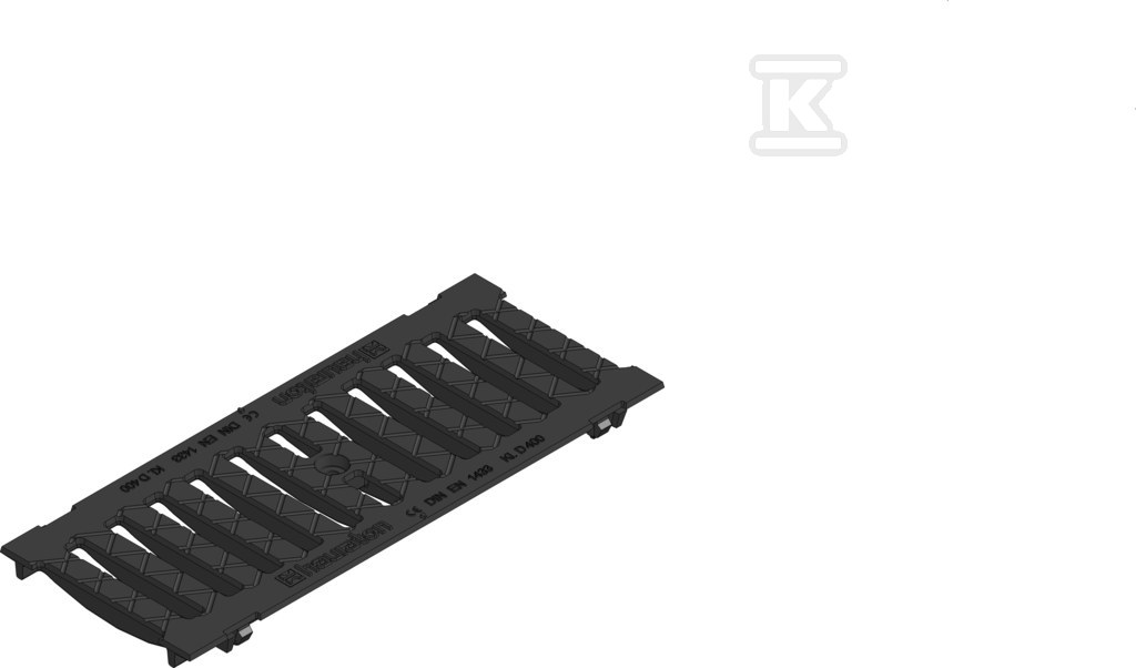 Cast iron grating slotted FASERFIX KS 150, SW 18, cl. D 400, KTL 11563 ...
