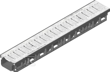 RECYFIX PRO 100, type 95 channel, with a slotted grating, galvanized ...