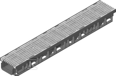 RECYFIX PRO 100, type 95 channel, with a rod-type cast iron grating ...