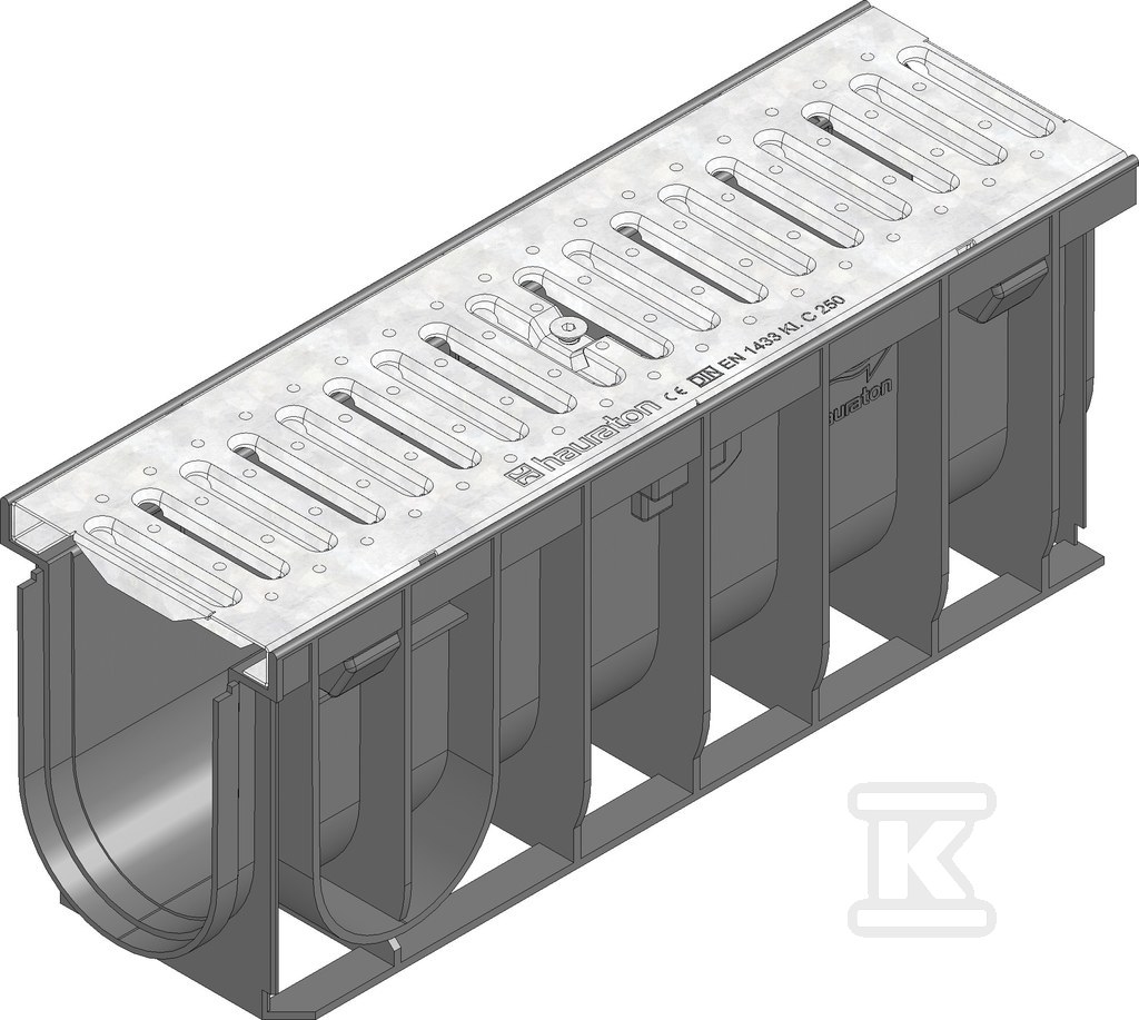 RECYFIX PRO 100, channel type 01005, with a reinforced slotted grating ...