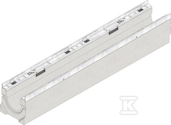 FASERFIX KS 100, type 1 channel, with a slope of 0.6%, galvanized ...