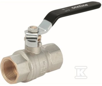 Ball valve DN40, PN40, internal thread 1 1/2", with a steel lever, a ...