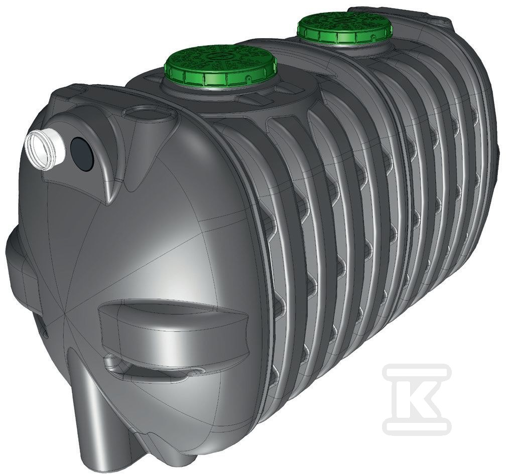 Septic tank EPURBLOC II-generation 2000L, PE-HD AQT-AT122-EP2000 ...