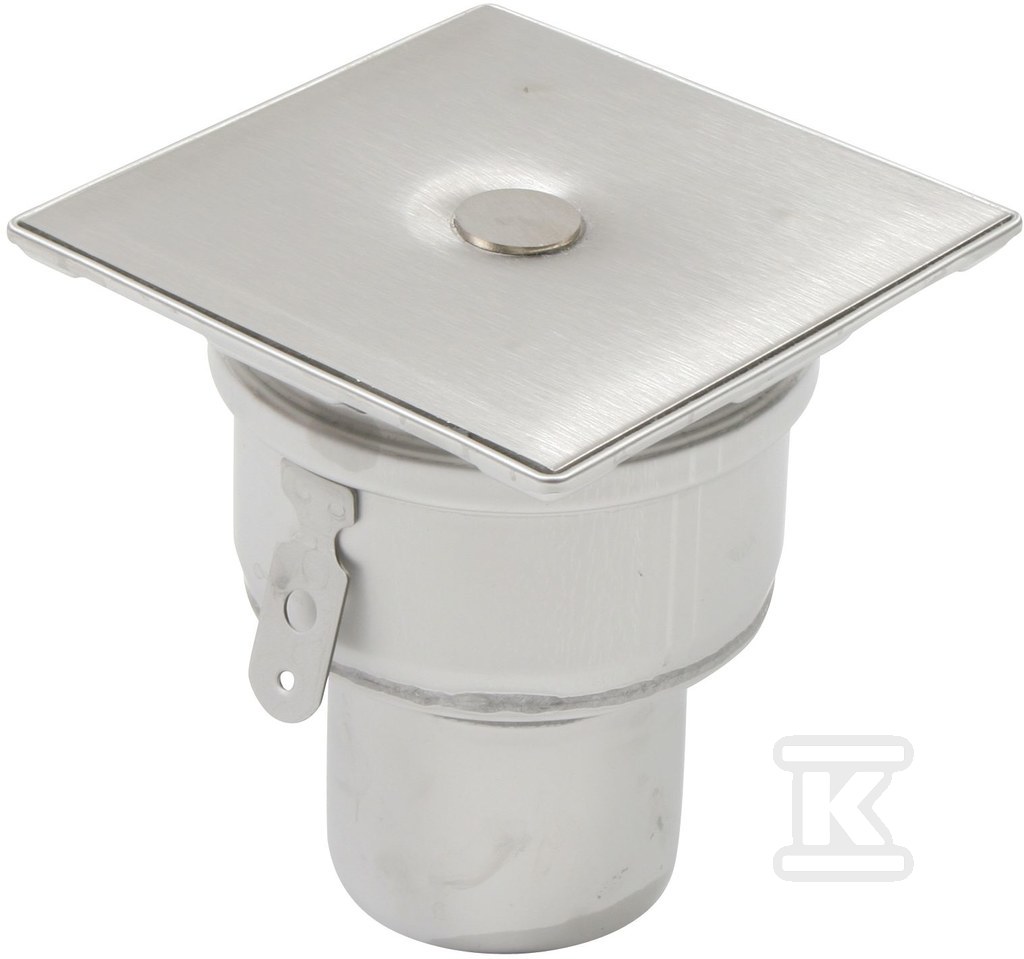 Inspection inlet 145x145 grate, square grate, vertical outlet Ø75 MM ...