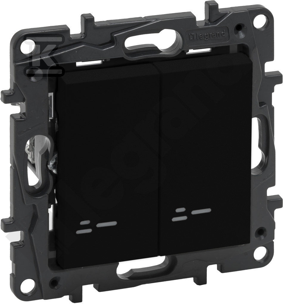 Candlestick switch 10AX - black, NILOE STEP 863515 - Onninen Wholesale
