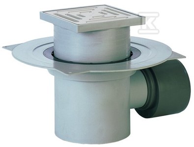 Ceiling drain DN75/110 with horizontal outlet, with a sealing flange ...