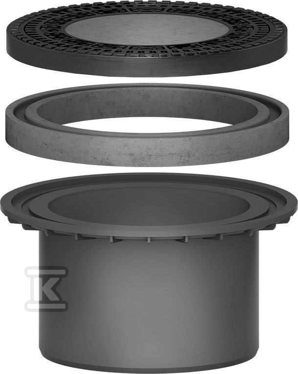 DN 600 telescopic superstructure for a ring and a manhole 371021 ...