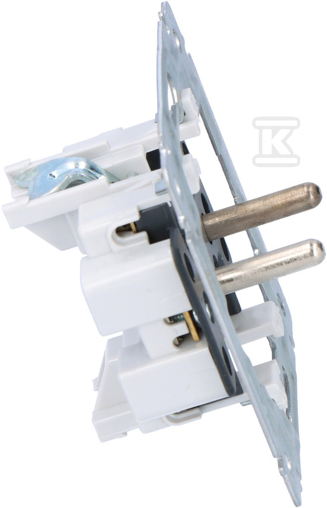 Double flush-mounted socket with earthing, Sistena Life mechanism ...