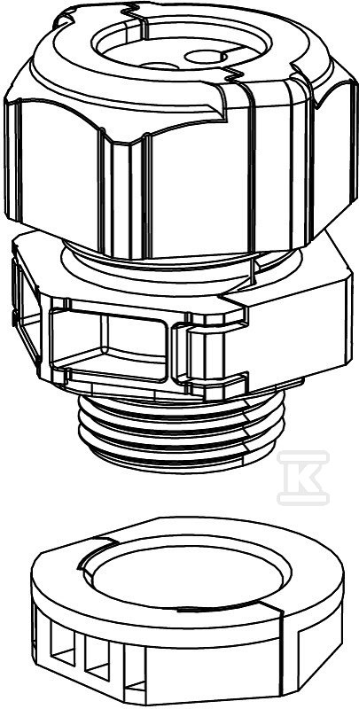 Cable gland, separable type V-TEC TB20 4x4 2024956 - Onninen Wholesale