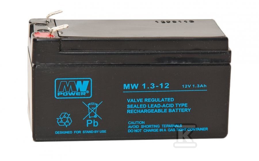 MW Power Akumulator AGM 12V/1,3Ah 6-9 lat MW 1.3-12 - Hurtownia Onninen