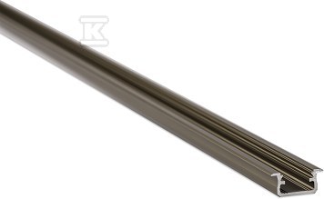 Flush-mounted LED profile A, 202 cm long, aluminum, anodized inox ...