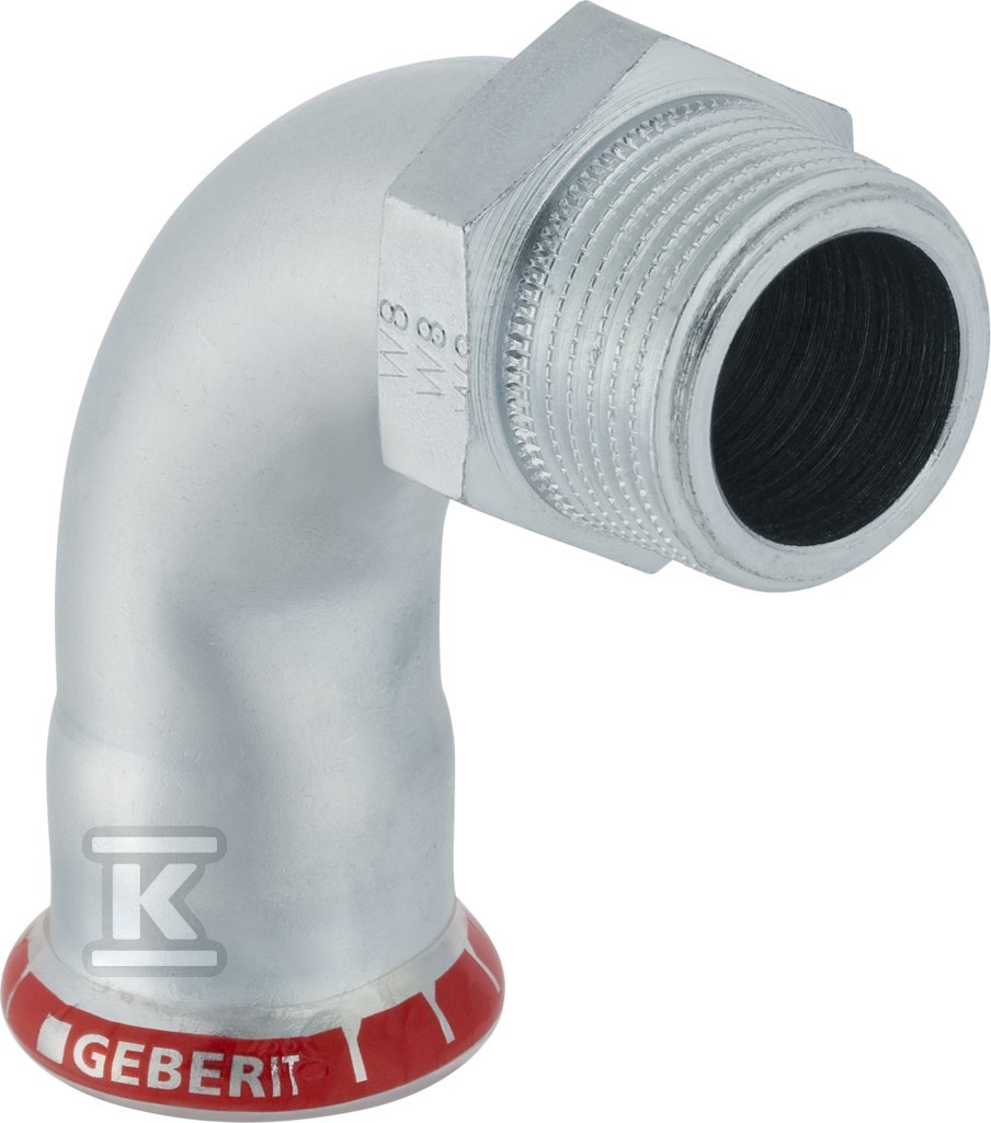 Geberit Mapress C-Stahl transition elbow 90 ° with male thread d15-R⅜ ...