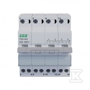 Modular mains-generator switch, 4-way, 63 A PSA-463 - Onninen Wholesale