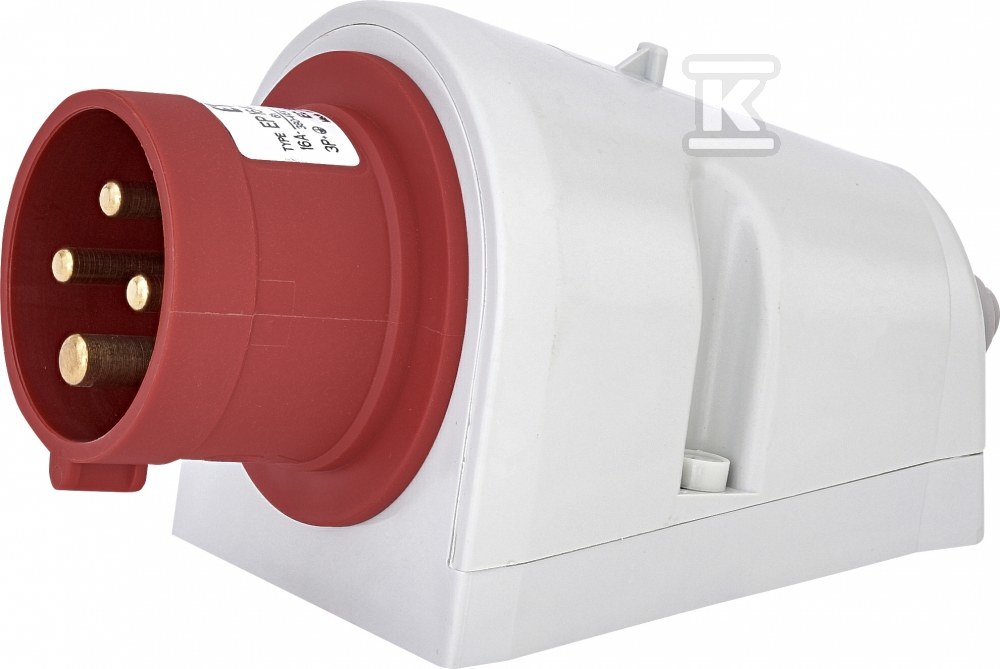 Fixed socket outlet 16A, 400V, 3P+PE, IP44 EP 1643 004482059 - Onninen ...