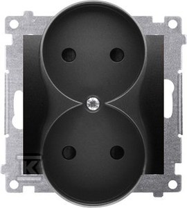 Socket outlet without earthing with shutters double for NATURE frames ...