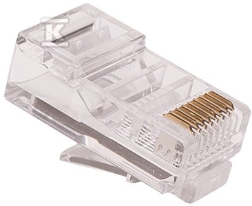 RJ45 plug cat. 6 UTP, for round cable, pack of 100 CCAS-RJ6-UTP ...