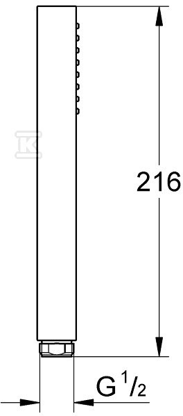 Rainshower Aqua Cube Stick Jednostrumieniowy prysznic ręczny, brushed warm sunset, ogranicznik ...