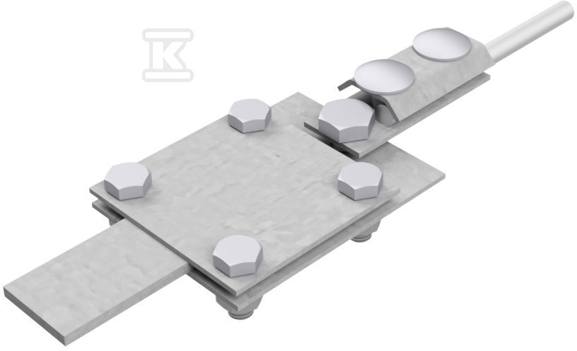 Złącze kontrolne 4-otworowe, drut-bednarka, B do 40mm /OG/ AH0303OG ...