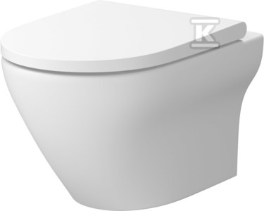 Zestaw B572 miska zawieszana larga OVAL celanon ukryty montaż, deska ...