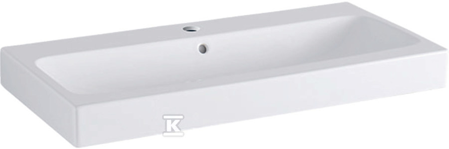 Umywalka iCon, B90 cm, H16 cm, T48.5 cm, z przelewem, z otworem na ...