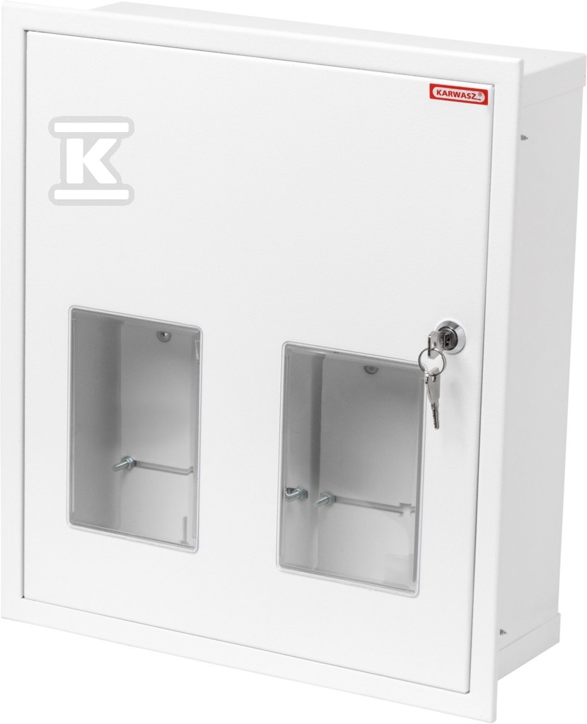 Flush-mounted meter distribution box for 2 meters, 1-phase, with space ...