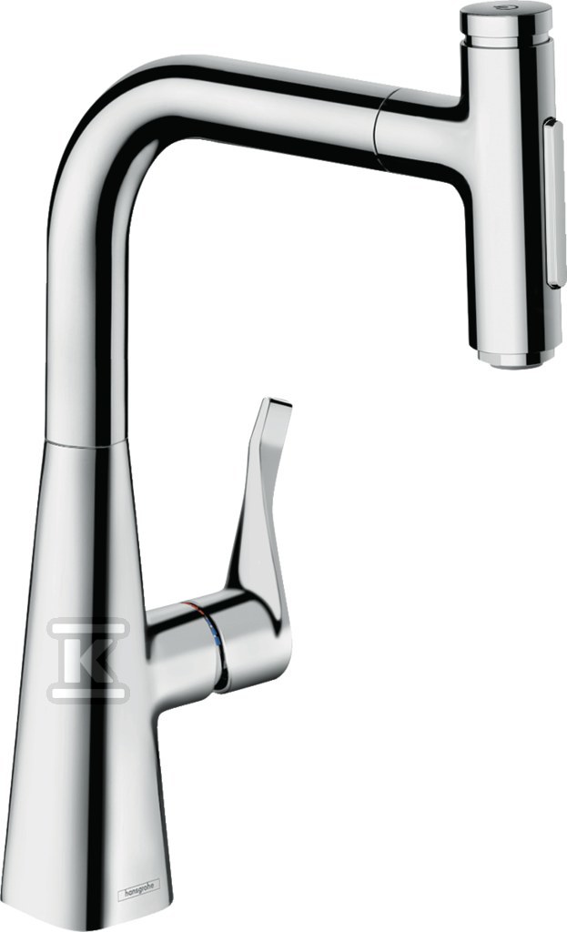 Kitchen faucet Metris Select M71 single-lever 240, pull-out spout, 2jet ...