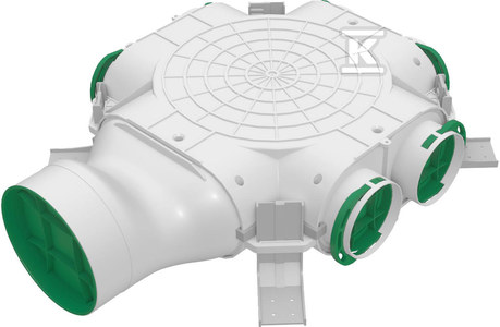 Skrzynka rozdzielcza z dolotem bocznym fi 125-6x75 VCB125-6 - Hurtownia ...