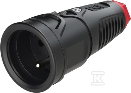 Rubber socket 16A 3P 230V with grounding pin IP20 Series TAURUS2 2410 ...