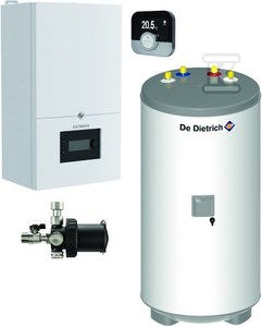 Pakiet z gazowym kotłem kondensacyjnym MCR4 24/AQUAvie125 + SMART TC + XS90 7857045125AQVTCX ...