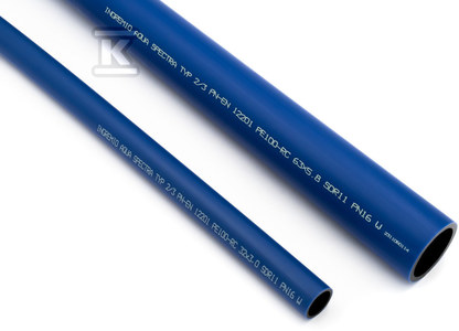 Rura Aqua Spectra typ 2/3 wodociągowa PE100-RC 40x2.4mm, zwój 100m, PN10 SDR17, kolor niebieski ...
