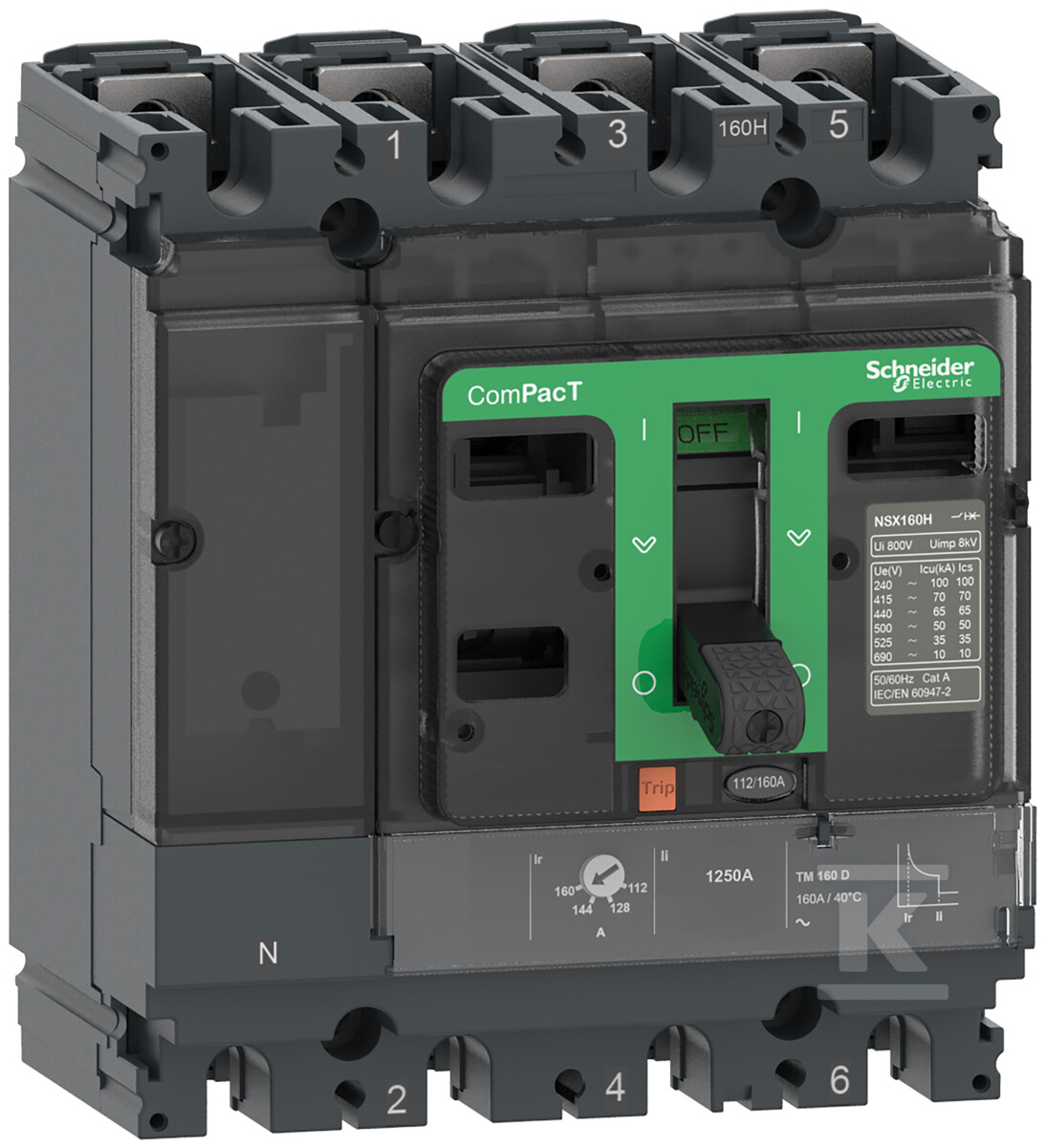 Wyłącznik ComPacT NSX, 100H, 70kA/415VAC, 4 biegunowy 3D, TMD 40A ...