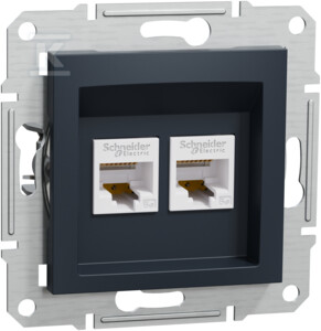 Computer socket 2x cat.5e UTP without frame, ASFORA antenna EPH4400171 ...