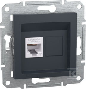 6 UTP computer socket without frame, ASFORA anthracite EPH4700171 ...