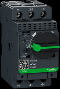 TeSys GV2P motor circuit breaker rotary actuator 6-10A box terminals ...