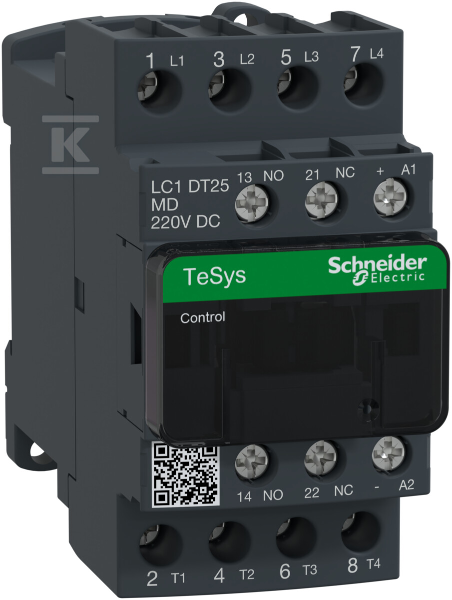 TeSys D power contactor AC1 25A 4P 1NO 1NC 220VDC coil screw terminals ...