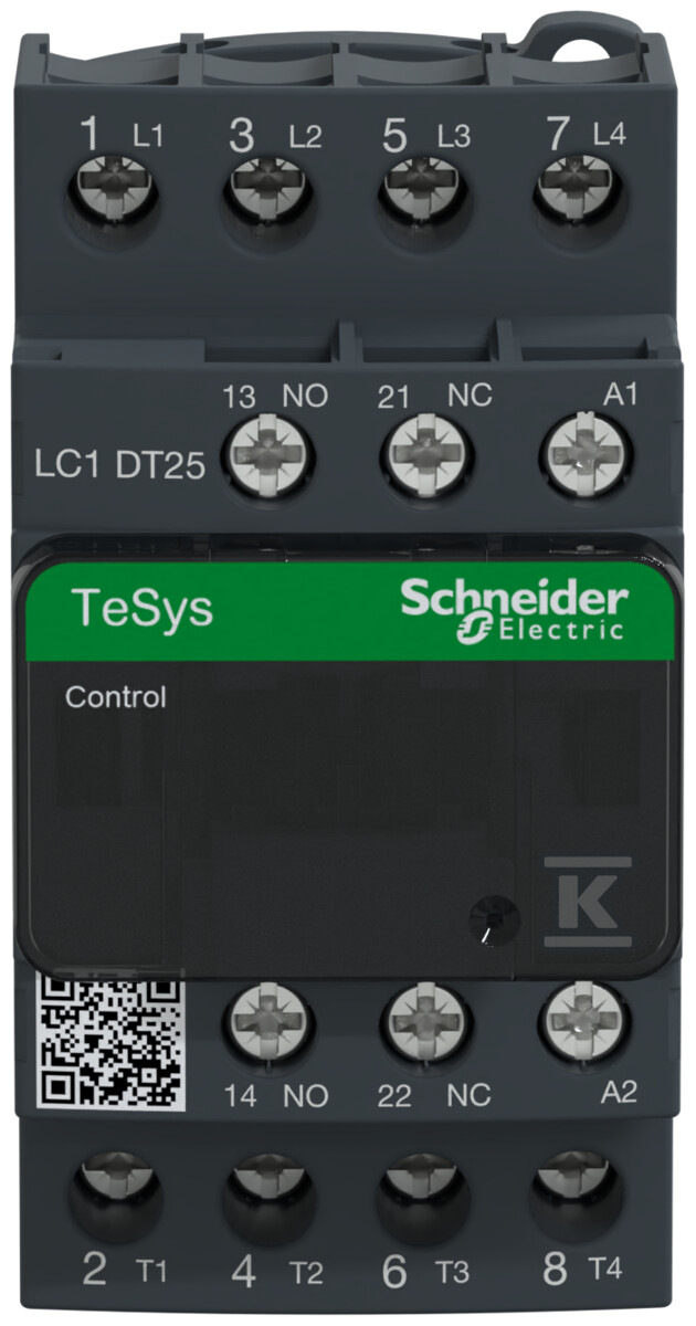 TeSys D power contactor AC1 25A 4P 1NO 1NC 230VAC coil screw terminals ...