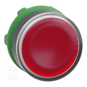 Red plastic push-push LED flat button without marking ZB5AH043 ...