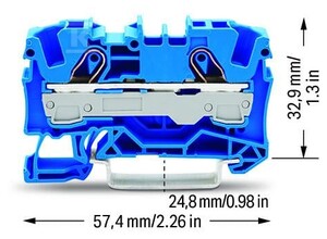 2-conductor through-terminal 6 mm for Ex e II and Ex i applications ...