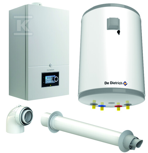 Pakiet z kotłem gazowym kondensacyjnym Virtuens Smart 15, podgrzewaczem c.w.u. ze stali ...