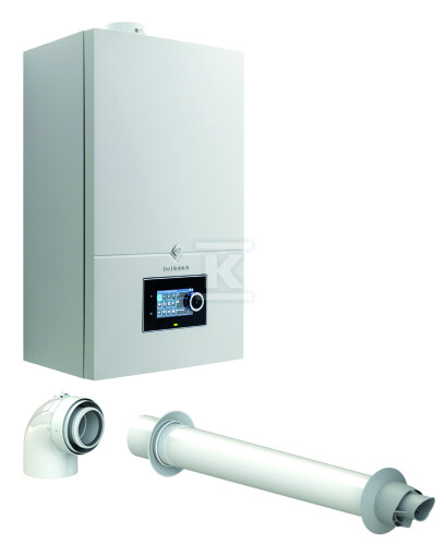 Pakiet z kotłem gazowym kondensacyjnym Virtuens Smart 15 + Zestaw koncentryczny przez ściane PP ...