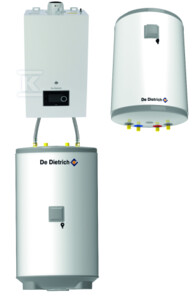 Pakiet z kotłem gazowym kondensacyjnym Virtuens Smart 15/AQUAvie125 z podgrzewaczem c.w.u. ze ...