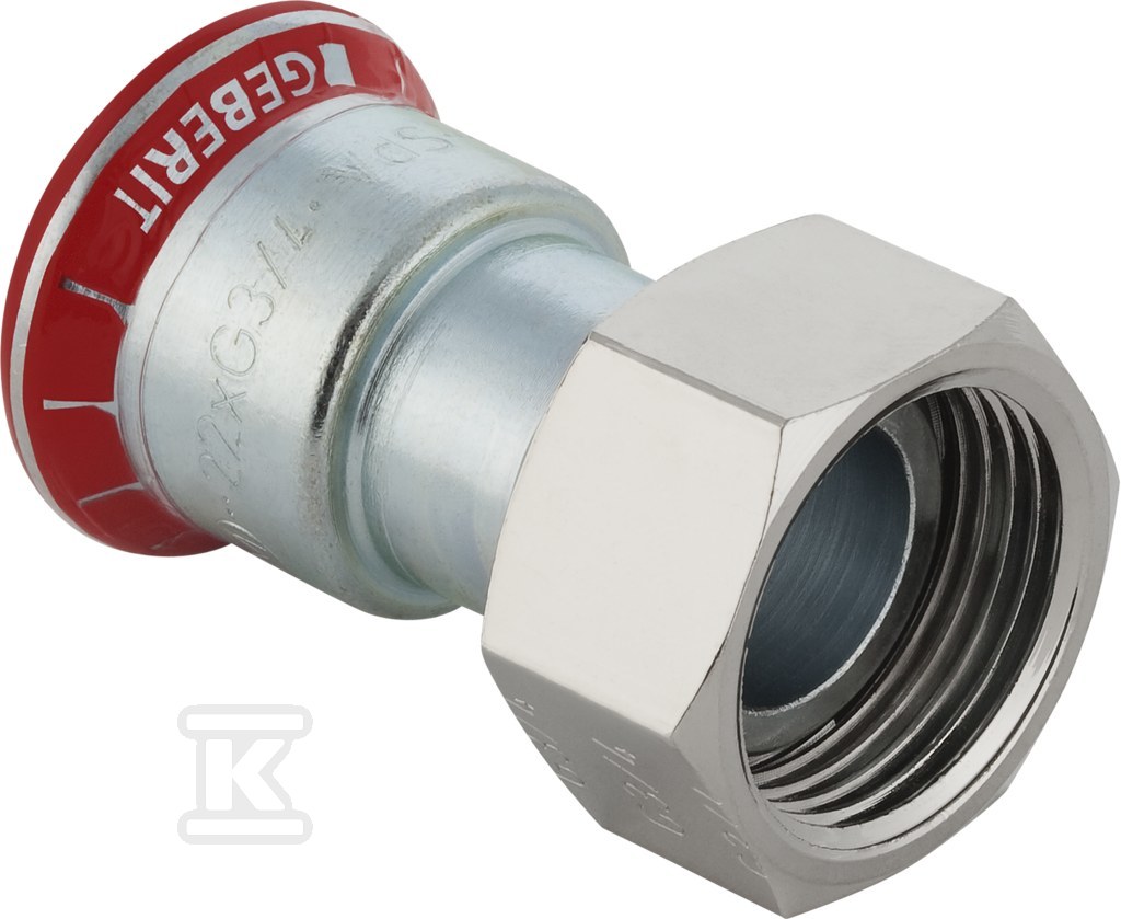 Geberit Mapress C-Steel adapter coupling for valves with female thread ...