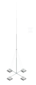 Freestanding mast on a four-legged base h=9000mm, double ballast ...