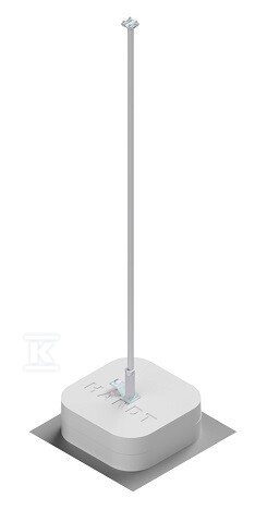 Freestanding single pole for elevated downspouts h=1500mm double weight ...