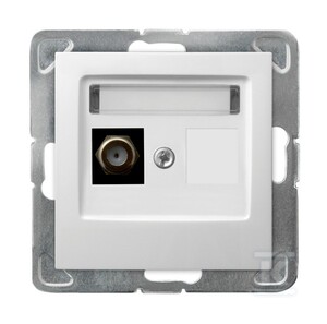 Single F-type antenna socket - WHITE IMPRESJA GPA-1YF/M/00 - Onninen ...
