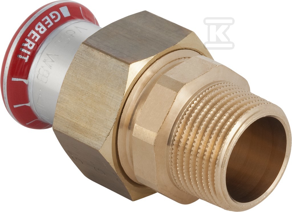 Geberit Mapress C-Stahl fitting, transition, with male thread d22-R1 ...